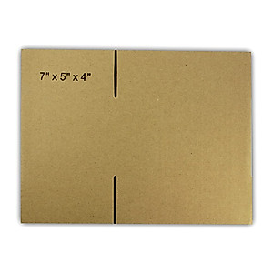 EcoSwift 1-Box 7x5x4 Corrugated Cardboard Shipping Box Mailing Moving Packing Carton 7 x 5 x 4 inches