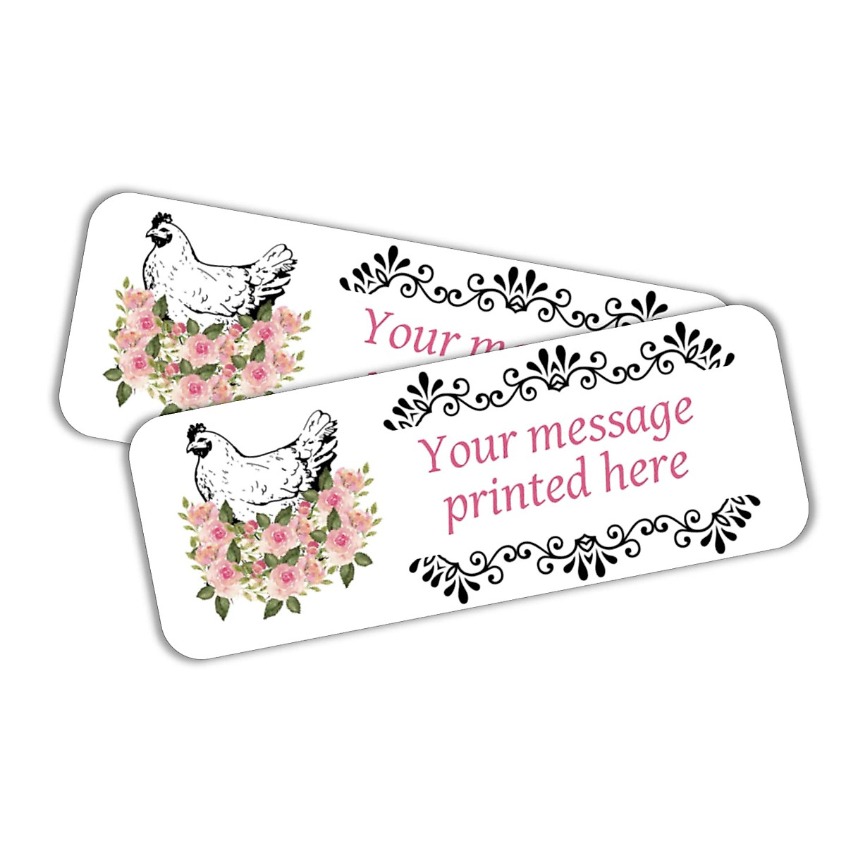 60 Personalized chicken egg carton labels, Thank you stickers, tags
