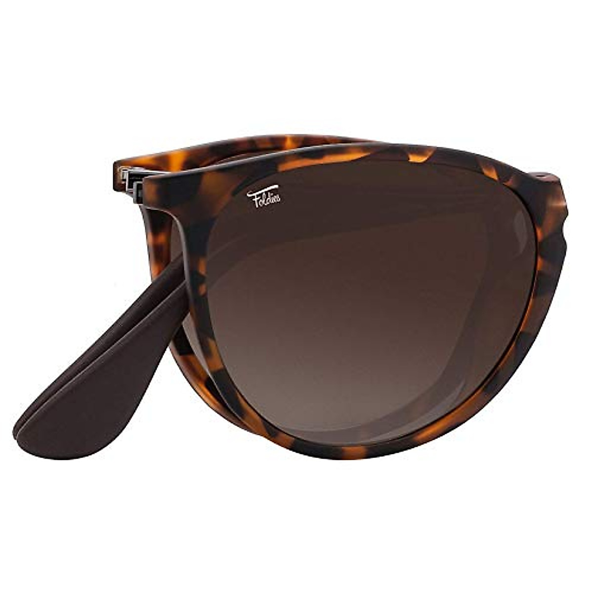 Foldies Milano Folding Sunglasses Polarized, UV400, UVA, UVB Protection for Men Women, Folding Sunglasses Leather Case