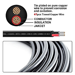 20FT 14AWG Solar Extension Cable with 45A Connectors for GZ Yeti /G500 Solar Generator, Portable Power Station and Renogy, Boulder 200 Solar Panels (20FT)