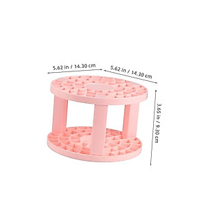 NUOBESTY Children's Painting Pen Holder Pencils for Paint Brushes Desk Organizers Paintbrush Stand Multi Holes Pen Holder Paint Organizer and Storage Paintbrush Holder Plastic Pink