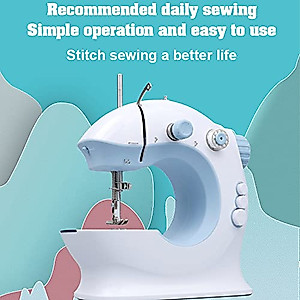 Mini Sewing Machine for Beginners and Kids 2 Speeds Double Thread With Needle and Thread Set, Upgraded Household Portable Multifunctional Adjustable Stitches Machine