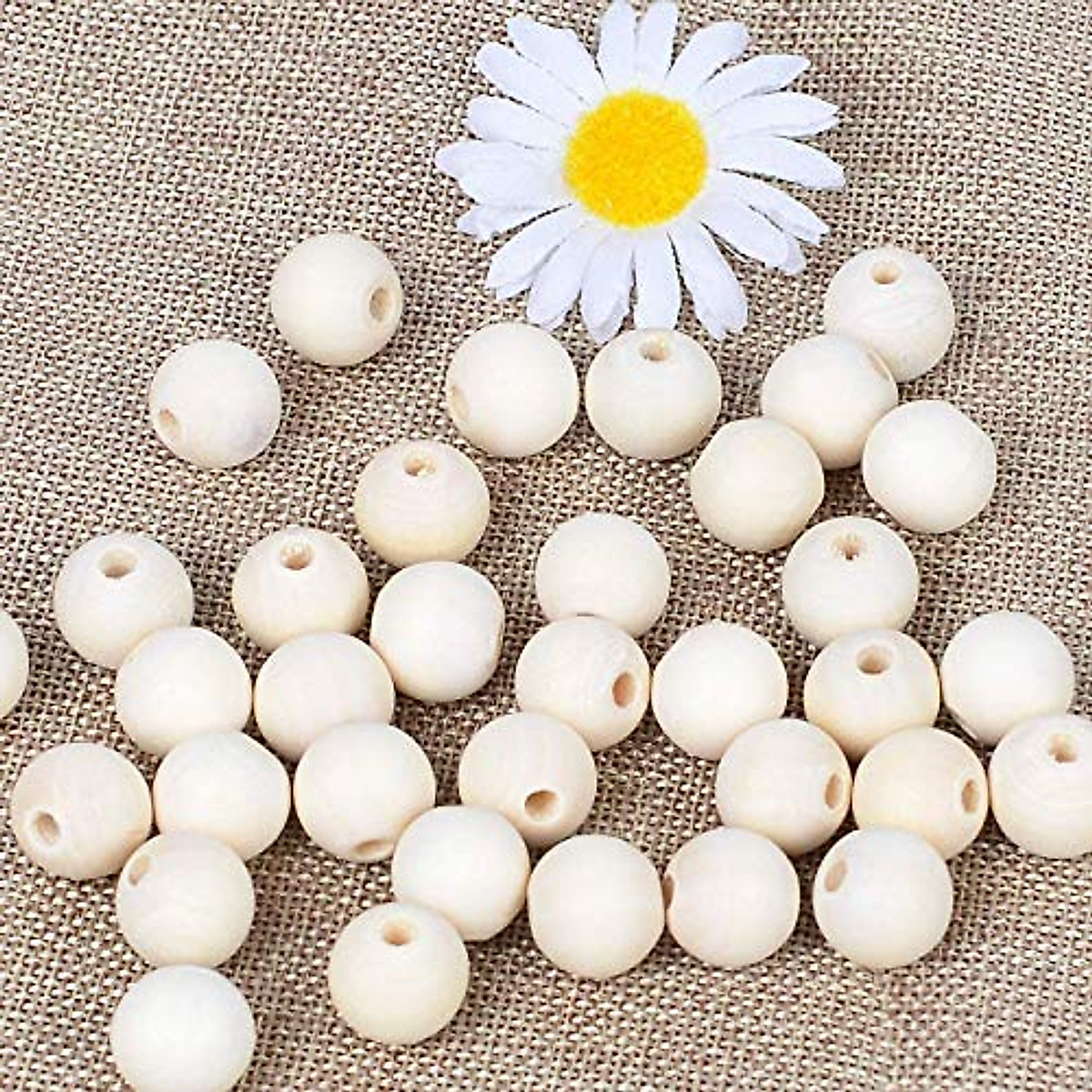 150pcs 25mm Wooden Beads Natural Unfinished Round Wood Loose Beads Wood Spacer Beads for Craft Making Decorations and DIY Crafts