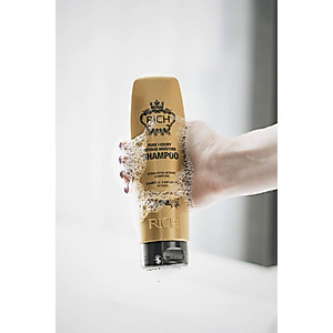 RICH Pure Luxury Intense Moisture Shampoo with Hydrolyzed Keratin and Wheat Protein for All Hair Types - Smoothing & Hydrating - Prevents Breakage, Heat Damage & Frizz, 8.45 Fl oz