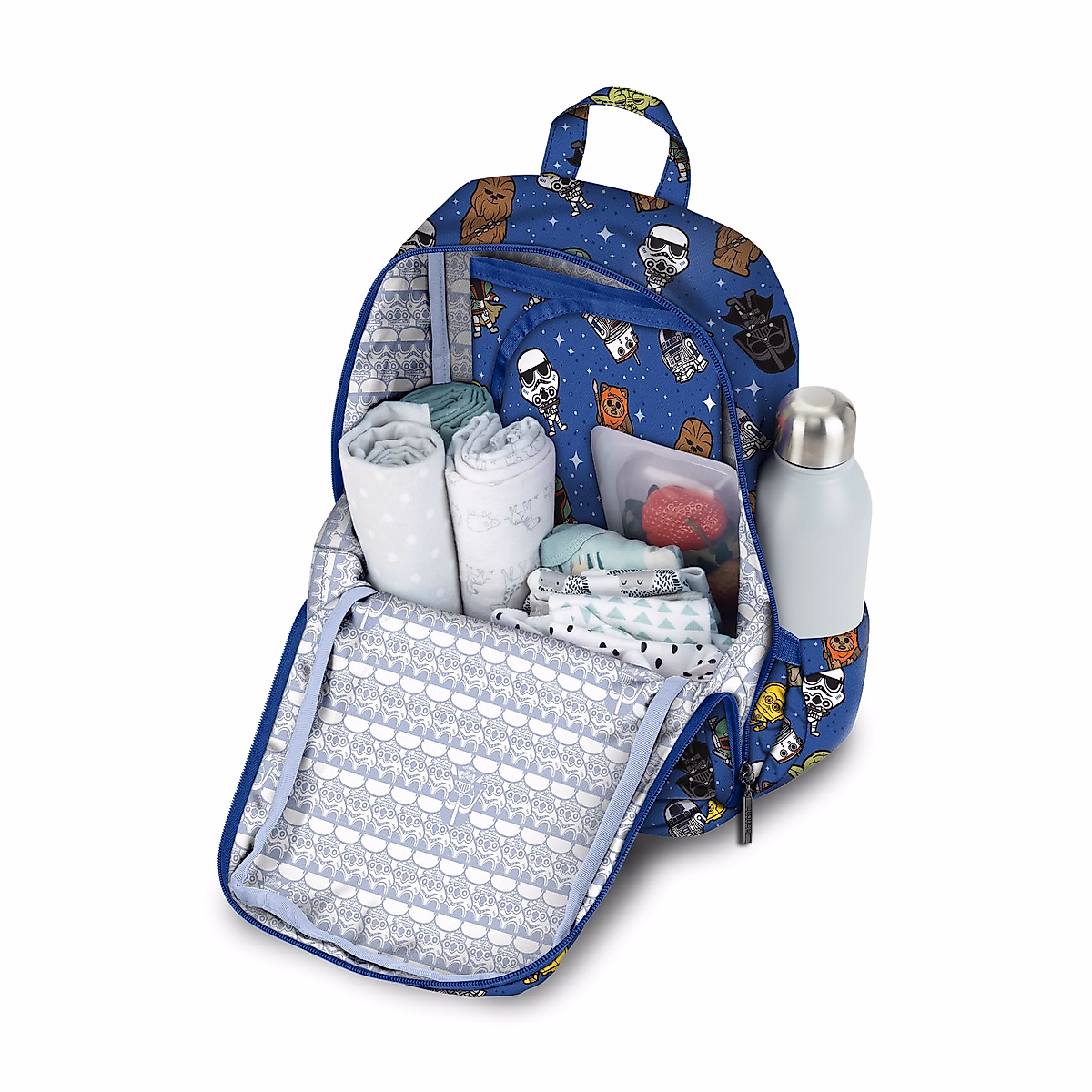 JuJuBe New! MiniBe - STAR WARS™ Galaxy of Rivals, Small Baby Diaper Backpack, Travel Bag for Baby Boy or Baby Girl, Lightweight Backpack for Baby Essentials, Baby Bottles, Diapers, Pacifiers