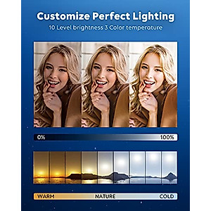 Newest 10.5" Full-Screen Light for Zoom Meeting - Kaiess 10x Lighting Area & Easy Adjustable Colors & Brightness Zoom Light with Flexible Stand & Versatile Phone Holder Fit for Streaming/Video Call