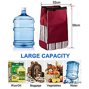 Collapsible Folding Wagon, Shopping Trolley, Folding Shopping Cart on Wheels Large and Lightweight Utility Trolley with Swivel Front Wheels,Detachable