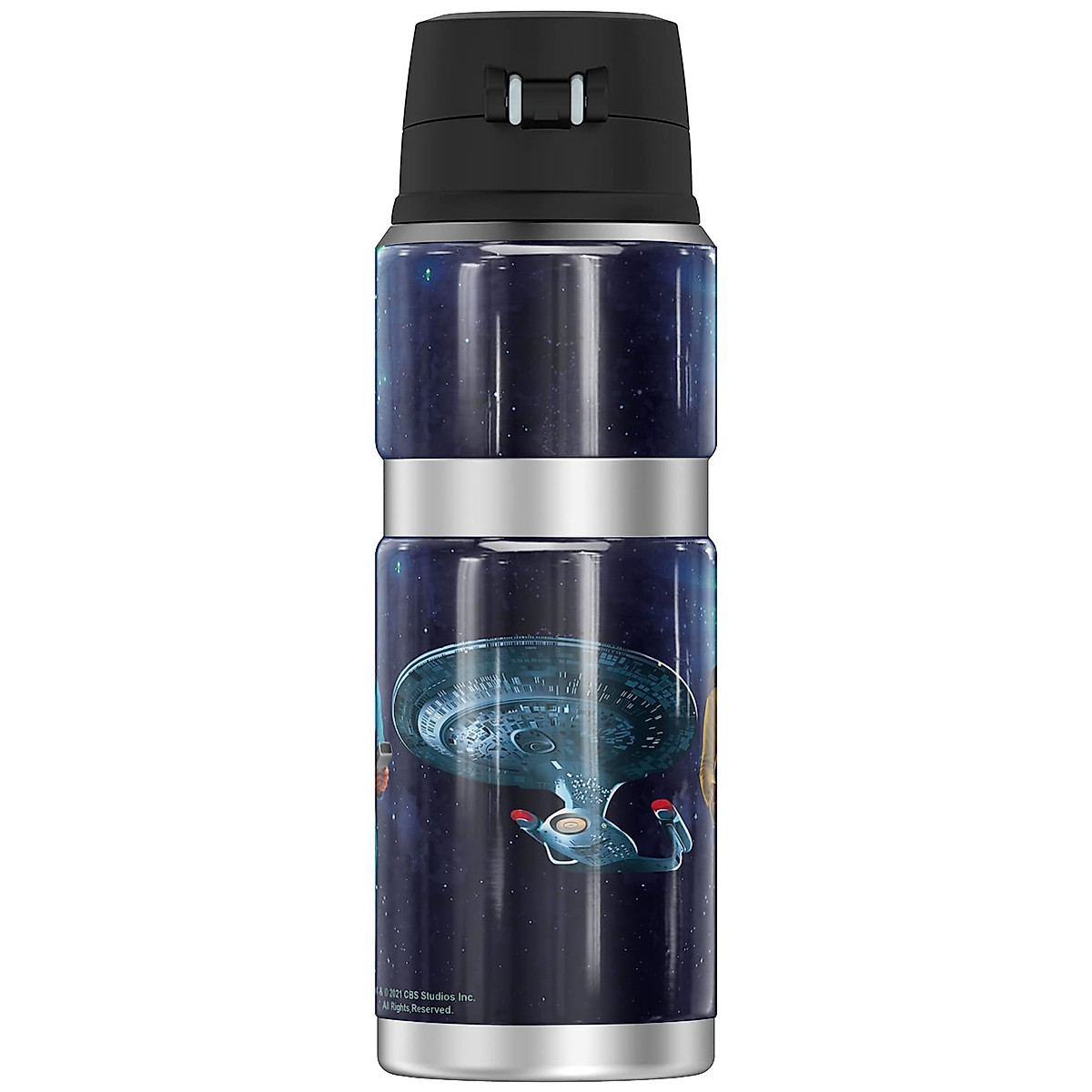 Star Trek Next Generation Crew THERMOS STAINLESS KING Stainless Steel Drink Bottle, Vacuum insulated & Double Wall, 24oz