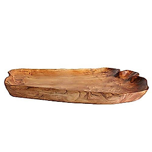 Greener Valley Hand-Crafted Root Wood Live Edge Platter (Large - 20-21")