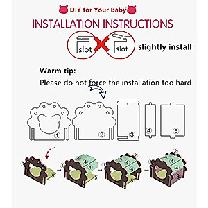 Hamster House Cage Wood Chew Toy DIY Colorful Hut for Hamster Gerbil Rat Small Animals Hideout with Free Hamster Lead Leash (L, Green)