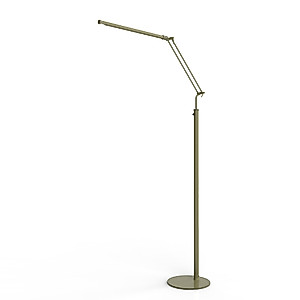 Cocoweb High Powered, dimmable, LED Floor Lamp - Fled-GPS (Antique Brass)