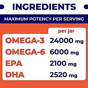 Omega 3 Alaskan Fish Oil Treats for Dogs (180 Ct) - Dry & Itchy Skin Relief + Allergy Support - Shiny Coats - EPA&DHA Fatty Acids - Natural Salmon Oil Chews Promotes Heart, Brain, Hip & Joint Support