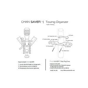 GR innovations llc Tongue Jack Trailer Towing Organizer | Plastic Chain Saver Kit