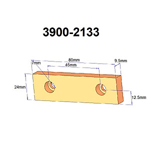 HHIP 3900-2133 Replacement Bolt-On Spare Jaw, For 3" Milling Vises (Pack of 1)