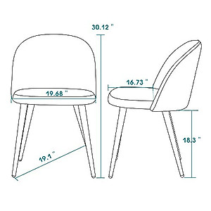 ivinta Royal Blue Dining Chairs Set of 2, Upholstered Velvet Accent Chairs for Living Room Dining Room Kitchen, Modern Side Chairs with Gold Legs…