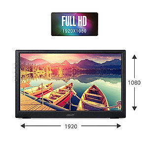 acer PM1-15.6" Monitor Display 1920x1080 60 Hz 16:9 15ms GTG 250 Nit (Renewed)