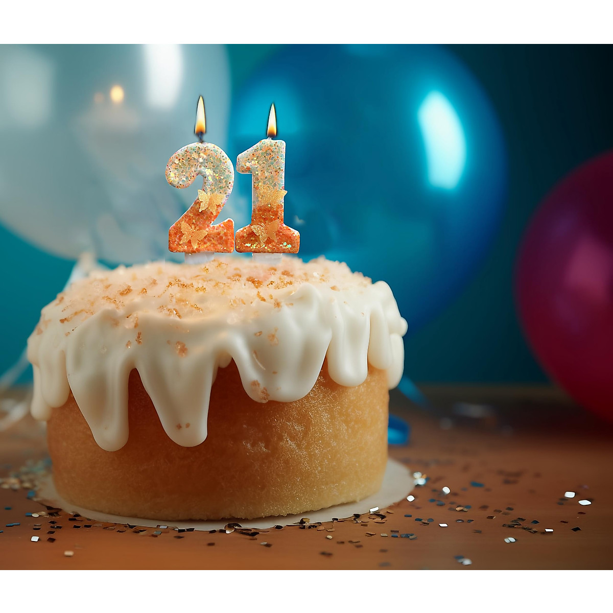 Number 5 Candle, Orange Butterfly Candle 5 Birthday Number Candles 5 for Cake Candles Party Supplies