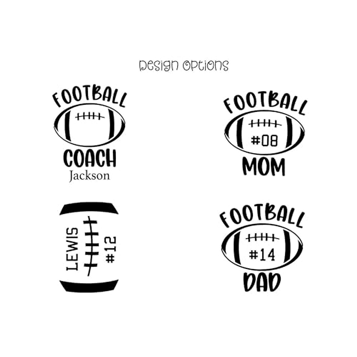 Personalized Football Tumbler, Insulated Engraved Stainless Steel Football Travel Mug, Coach Gift, Football Gift for Men Dad (20 oz)