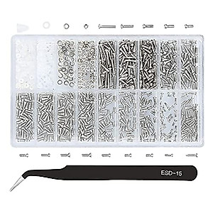 MMOBIEL 1010Pcs Professional Eyeglass Repair Kit with Screws, Precision Screwdrivers and Stainless Steel Curved Tweezer and Cloth for Eyeglass, Sunglass, Spectacles & Watch Repair