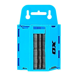OX Pro 100 Pack Heavy Duty Hooked Knife Blades & Dispenser
