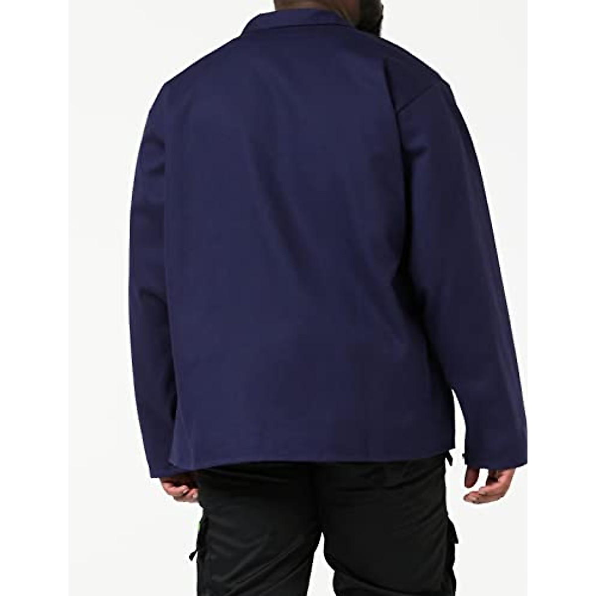 Black Stallion FN9-30C 30" 9oz. Navy FR Cotton Welding Jacket, Large