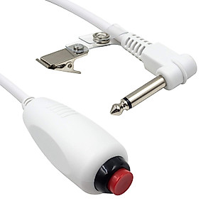 Poyiccot Push Button Cord Cable for Nurse Station, Nurse Call Cord 6.35mm 1/4" Phone Plug Cable with Bed Sheet Clip for Nurse Station Universal Replacement Call Cord, 9.8feet/3m