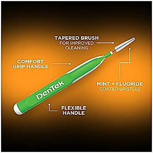 DenTek Easy Brush Plaque Control Interdental Cleaners, Tight, 16 Count, 6 Pack