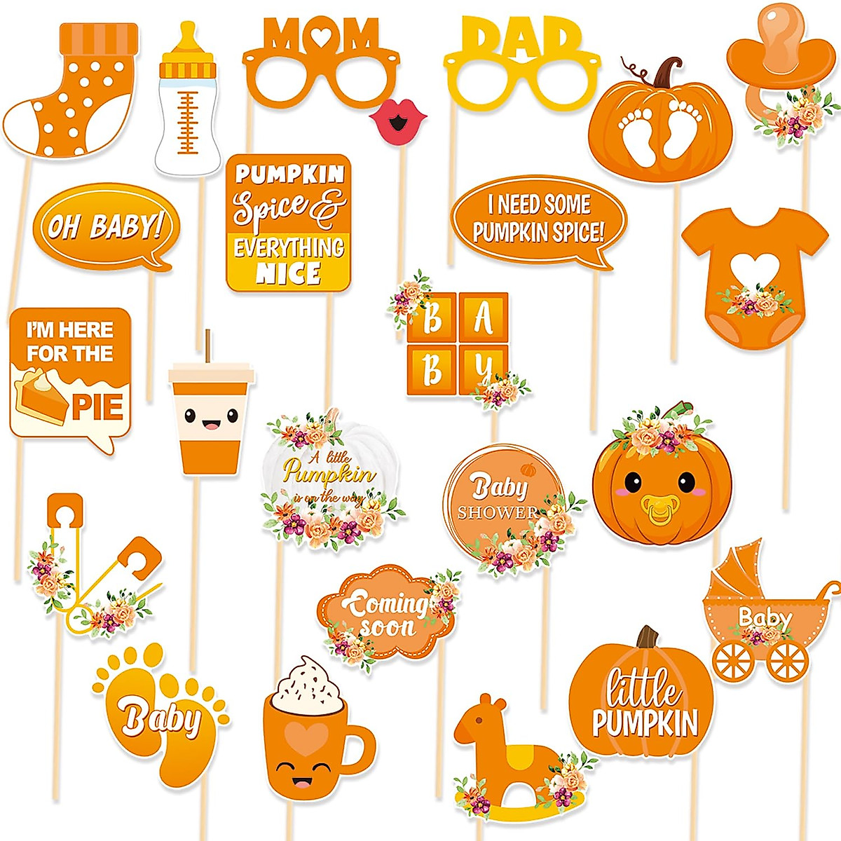 Little Pumpkin Baby Shower Decorations, Little Pumpkin Baby Shower Photo Boot Props, Fall Baby Shower Photo Prop Decorations, A Little Pumpkin is on the Way, Fall Little Pumpkin Gender Reveal Decor PB