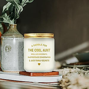 Volufia Aunt Gifts from Niece, Nephew - Birthday Gifts for Aunt - Best Aunt Ever Gifts, Aunt Mothers Day Gifts, Promoted to Aunt Present - Funny Aunt Lavender Candle Gifts