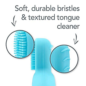 green sprouts Learning Toothbrush Made from Silicone | Toddler Training Toothbrush to Learn Brushing Skills |100% Food-Grade Lfgb Silicone Without BPA, BPS, Bpf | Sterilizer Safe, Pink