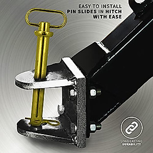 Trailer Hitch Pin and Clip 1 X 7.5” Receiver Pin, Use for Drop Hitches, Multi Hitches, Hitch Plugs, Bike Racks, and Cargo Carriers– by Goreks