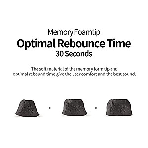 diofit/Galaxy Buds2 Pro Eartips Compatible for Samsung (PU Foam Black(SML))