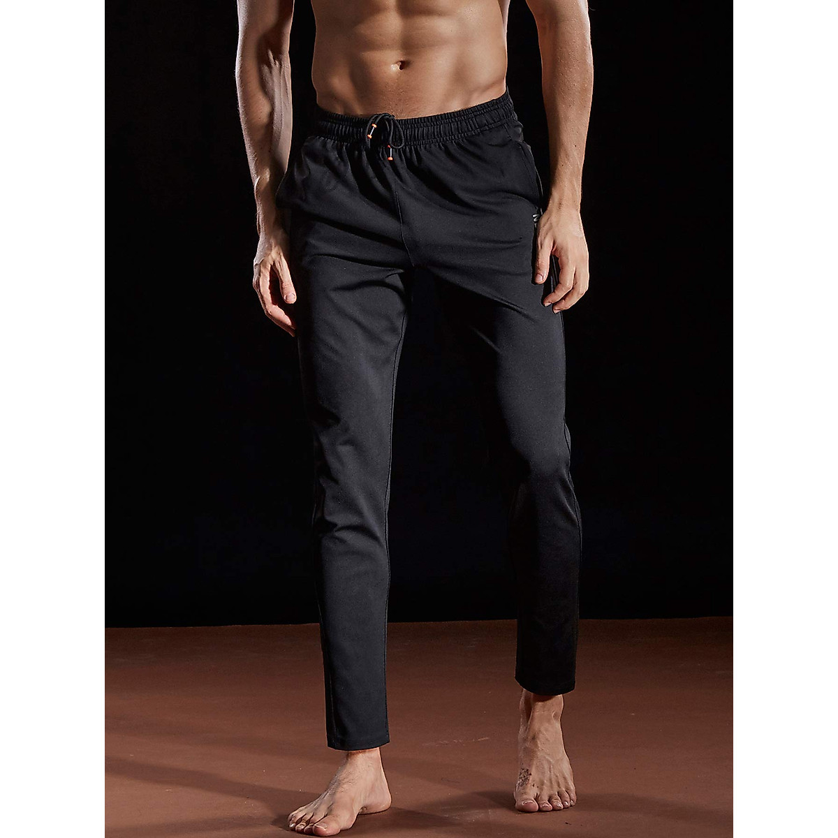NELEUS Men's Athletic Workout Running Tapered Pants,7006,One Piece of Black,XL
