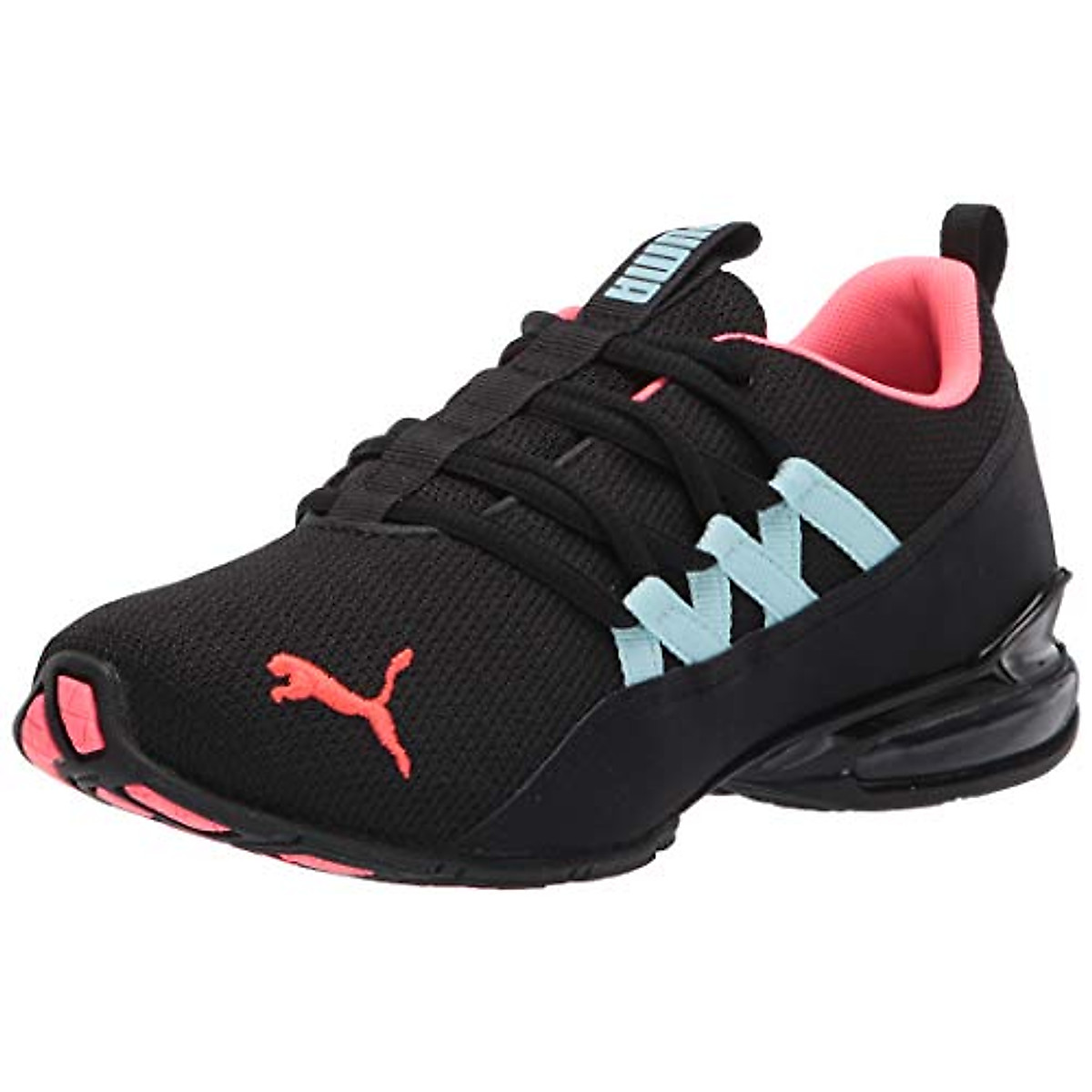 PUMA Womens Riaze Prowl Cross Trainer, PUMA Womens Black-Ignite Pink-Aquamarine, 10