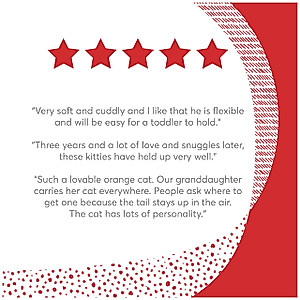 GUND Tabby Plush Stuffed Cat, Orange/White, 14"