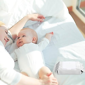 Diaper Wipe Warmer 8W Baby Wipe Warmer Portable Baby Dispenser Plastic Tissue Storage Box Dispenser Holder for Home Car White Heater