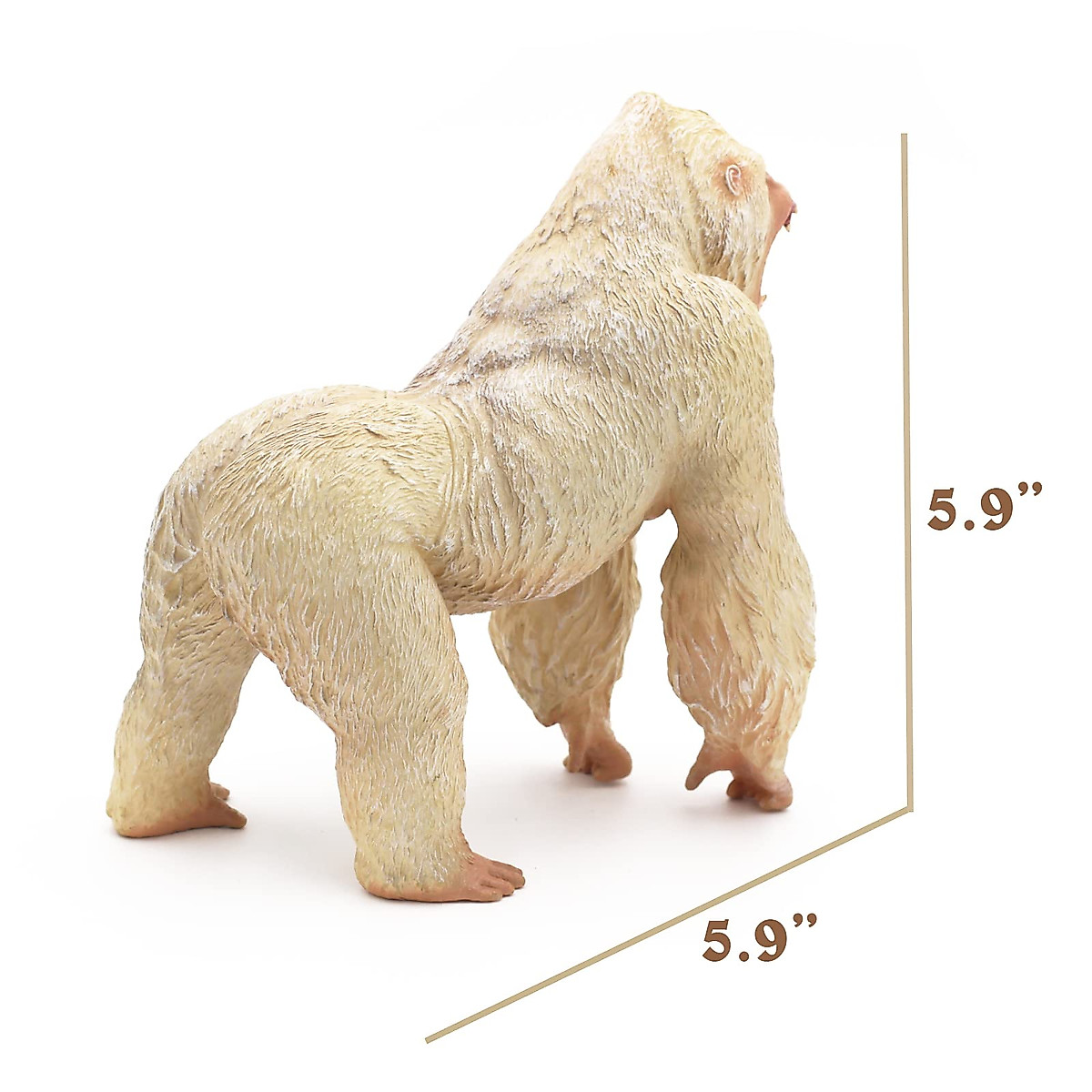 Higherbros Gorilla King Kong Toys Action Figure Rampage Gorilla Fight Mode Gorilla Ape Solid Wild Animal Figurines for Role Playing Story Telling Toy