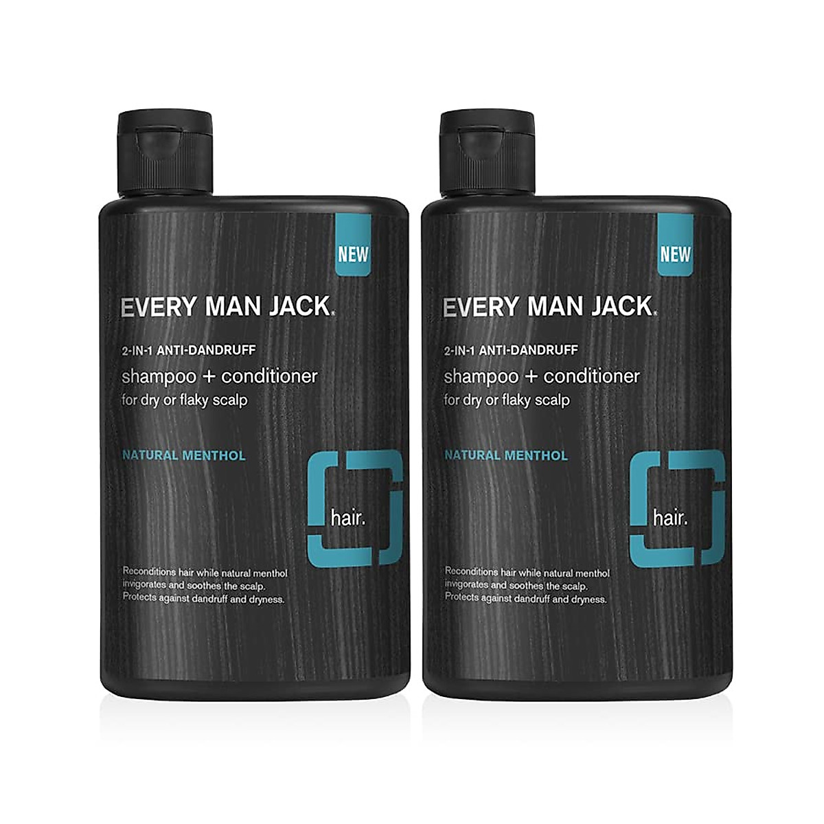 Every Man Jack 13.5 Ounce 2-in-1 Anti-dandruff Shampoo + Conditioner - Eucalyptus (twin Pack), 27 Fluid Ounce