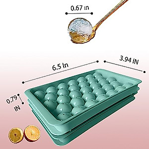 Small Circle Ice Cube Trays, Mini Ice Cube Trays for Freezer With Lid, 0.67in X 99PCS Easy Release Sphere Ice Molds, Making Mini Circle Ice Chilling Whiskey Cocktail Juice Coffee Pudding