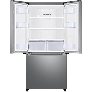 SAMSUNG RF18A5101SR 18 cu. ft. Smart Counter Depth 3-Door French Door Refrigerator in Stainless Steel