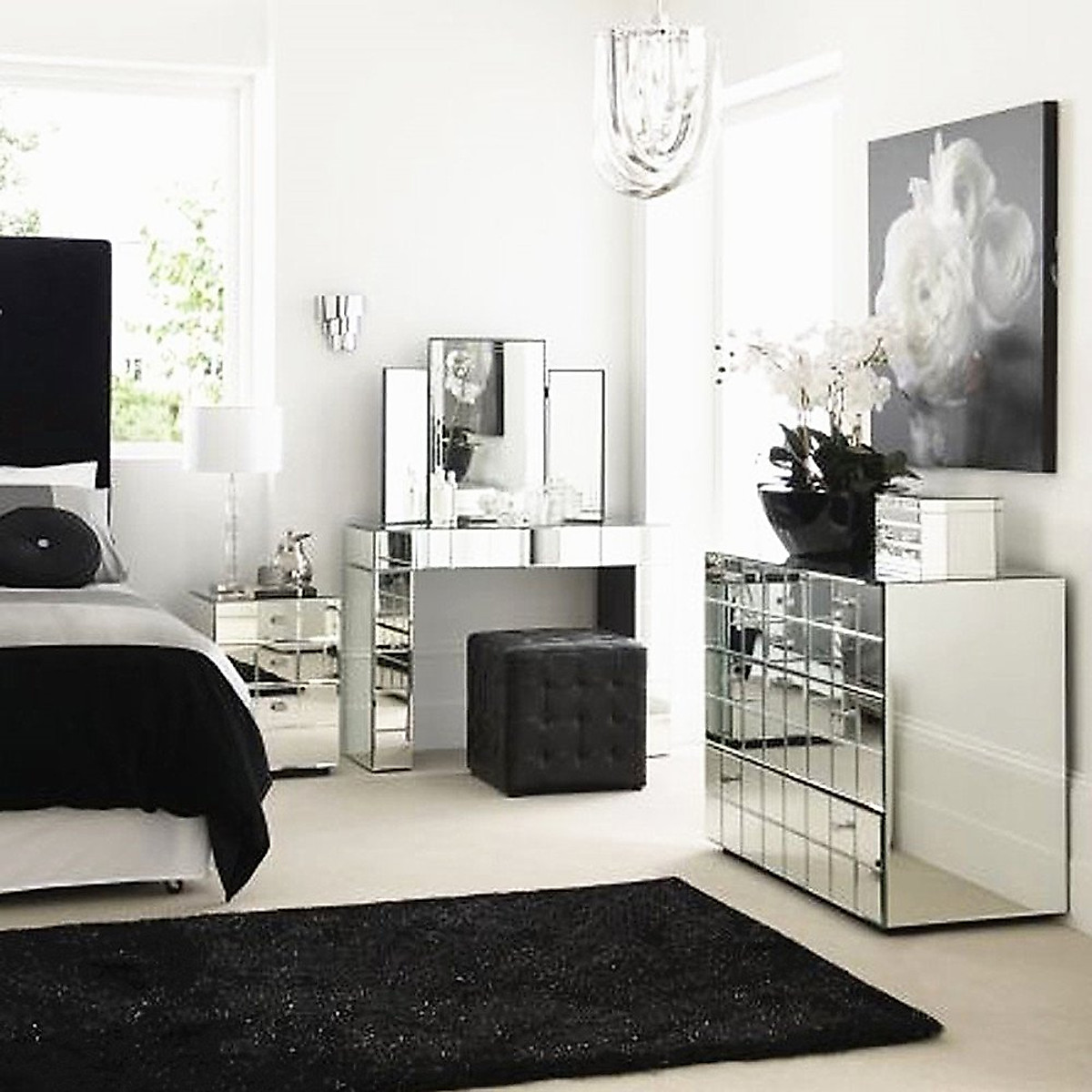 Simplemuji 12inch by 79inch Self-Adhesive Reflective Chrome Silver Vinyl Wrap Sticker Decal Film Sheet