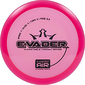 Dynamic Discs Lucid AIR Evader Fairway Driver Golf Disc [Colors May Vary] - 145-159g