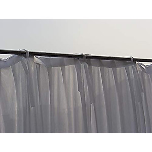 HAORUI Ice Silk Backdrop Curtain for Wedding Ceremony Photography Banquet Event Party 10ft White