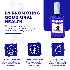 Dale Audrey Ayurvedic Brushing Treatment for Pets | Oral Hygiene Bad Breath Eliminator | Dog Breath Freshener for Teeth Cleaning | Tartar and Plaque Remover Dog Mouth Spray | (Beef)