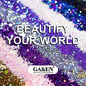 8 Jars of Cosmetic Chunky Glitter Shimmer Body Face Hair Eye Musical Festival Carnival Dance Halloween Party Beauty Makeup Temporary Tattoos Multicolored (80g/2.82oz) + Quick Dry Glitter Glue(10ml)