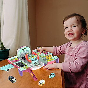 Itcaoseklu Airplane Toy, Kids Play Helicopter Toy with Sound & Light, Musical Airplane Toy for Toddler, Educational Helicopter Piggy Bank Toy Gift for 3 4 5 6+ Kids Boys Girls, Red