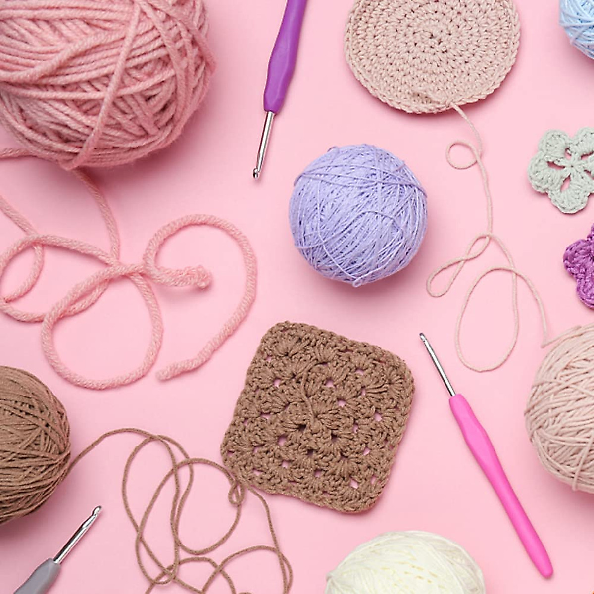 Crochet Hooks 2.0mm 2.5mm 3.0mm Crochet Needles QLRFFLJOY 3 pcs Crochet Hook Set DIY Yarn Weaving Tools for Knitting Gloves, Shoes, Bags, Hats, Socks, Scarf