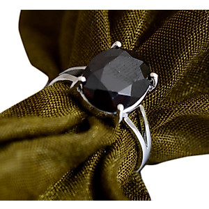 6.10 Ct Natural Red Garnet Gemstone Engagement Anniversary Ring in 925 Sterling Silver