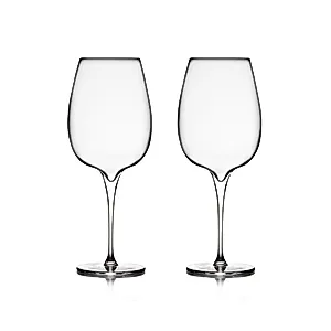 nambe Vie Cabernet Wine Glasses | Long Stem Red Wine Glasses for Merlot and Cabernet Sauvignon | Set of 2 Clear Glasses | 29.5 Ounces Each | Designed by Neil Cohen