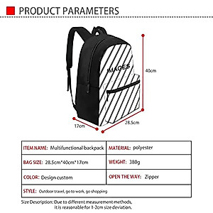 JOAIFO Red Polynesian Tattoo Backpack Samoa Tribal Stripe Travel Backpack Durable School Backpack for Boys Girls Teens College Laptop Bookbag,Kids Schoolbag Casual Daypack,15.6 inch